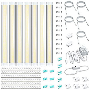 LAMPAOUS LED Dimmable Under Cabinet Lighting Kit, Hand Wave Activated - Touchless Dimming Control, Warm White 6X 12 Panel (Warm White)