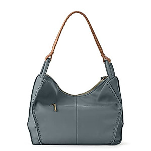 The Sak Los Feliz Hobo in Leather, Lined, Roomy Shoulder Purse, Indigo
