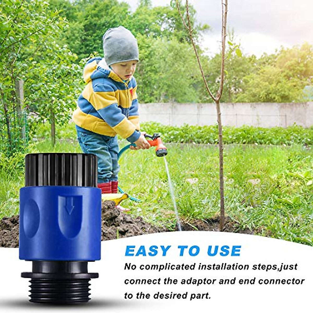 Durable 3/4" Garden Hose Quick Connectors | 16 Pc Set, No Leaks