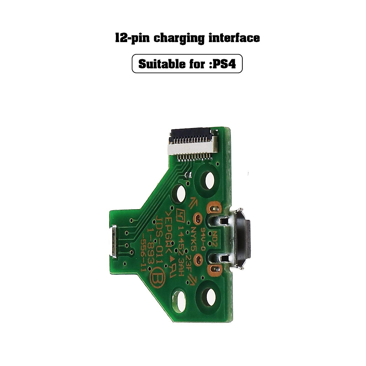 USB Charging Port Charger Socket Board Replacement with Flex Cable JDS-030 Compatible With PS4 Controller Electrical Accessories
