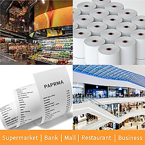 PAPRMA 2 1/4'' x 50' Receipt Paper Rolls POS Thermal Paper Cash Register Paper Rolls for Credit Card Machine(50 Rolls)