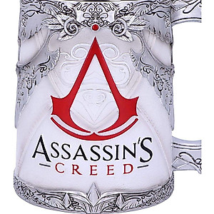 Nemesis Now Video Game Merch Tankard, Hand-Painted Resin Beer Mug, Stainless Steel Removable Insert, Gamer Gifts, 15.5cm - Assassin's Creed The Creed