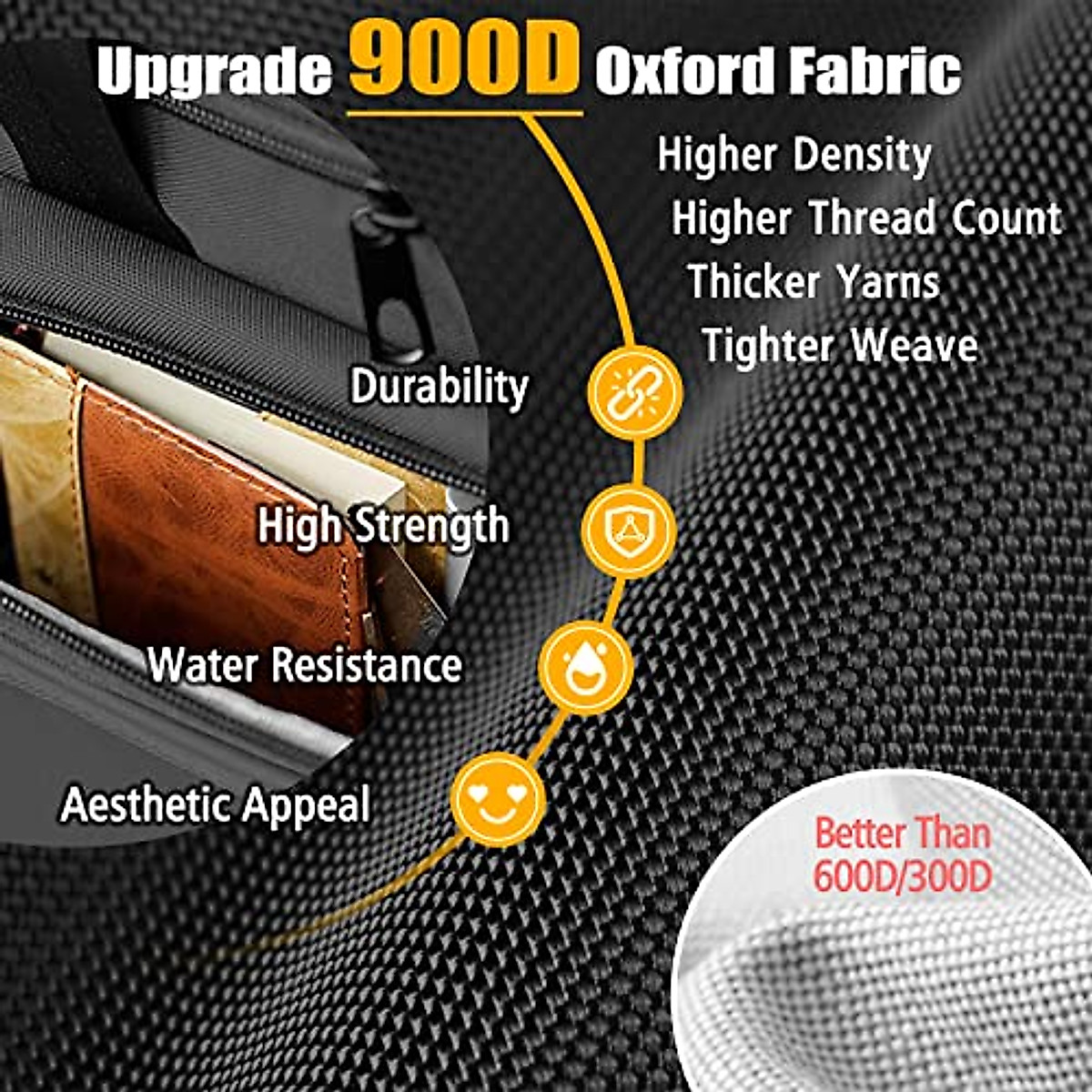 Cooler Bag for Women Men, 10mm Thick 30 Can (20L) Insulated Soft Lunch Bag Portable Cooling Tote Bag - Reusable Lunch Box for Office Work Picnic Beach Travel (Black)