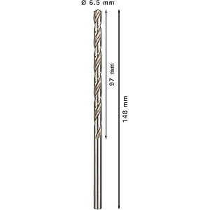 Bosch 2608596824 6.5 x 97 x 139 mm DIN340 HSS-G Drill Bits
