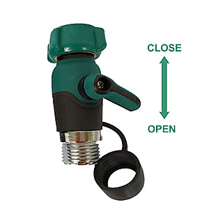 2 Pack Garden Hose Shut Off Valve 1 Way, Straight Garden Hose Splitter, Heavy Duty Zinc Alloy, 3/4-Inch Faucet/Hose Connector (UYG03#)