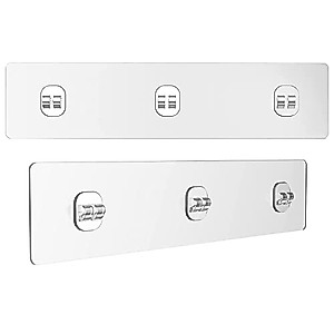 Murasakina 2PCS Shower Caddy Adhesive Replacement,Shower Shelves Adhesive Strip Pad Shower Organizer Sticker Replacement Bathroom Heavy Duty Strong Sticky Wall Adhesive