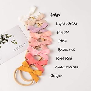 Prohouse 16PCS Baby Nylon Headbands Hairbands Hair Bow Elastics for Baby Girls Newborn Infant Toddlers Kids