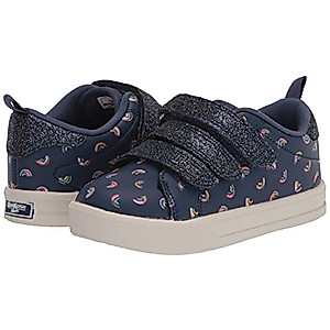 OshKosh B'Gosh girls Garland Sneaker, Navy, 4 Toddler US