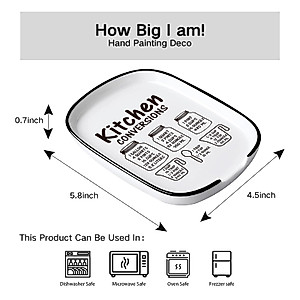 Funny Kitchen Measurement Conversion Chart Spoon Rest for Kitchen Stove, Heat Resistant Large Spoon Holder for Kitchen Counter Chef, Dad, Mom Kitchen New House Housewarming Gifts