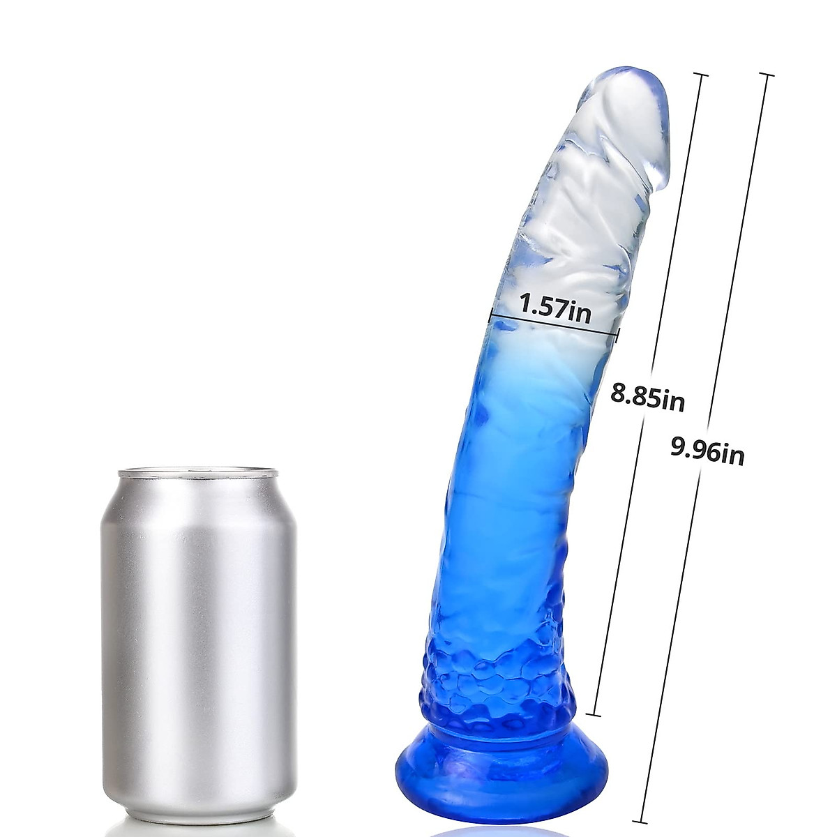 Realistic Jelly Dildo, G-spot Dildo with Strong Suction Cup for Hands-Free Play, Flexible Lifelike Penis Female Clit Vaginal Masturbation Toy with Realistic Head and Veins Shaft