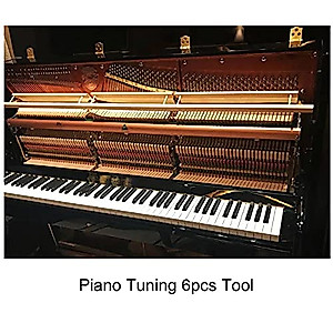 Ecloud Shop Professional Piano Tuning Hammer Tuner 6pcs Tool + case