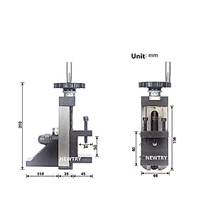 TANGIST Lathe Indexable S/N:10061 Vertical Slider Plate Small Household Vertical Mopping Board Lathe Special Accessories Milling Machine Miller Clamp 50mm For C2/C3/SC2