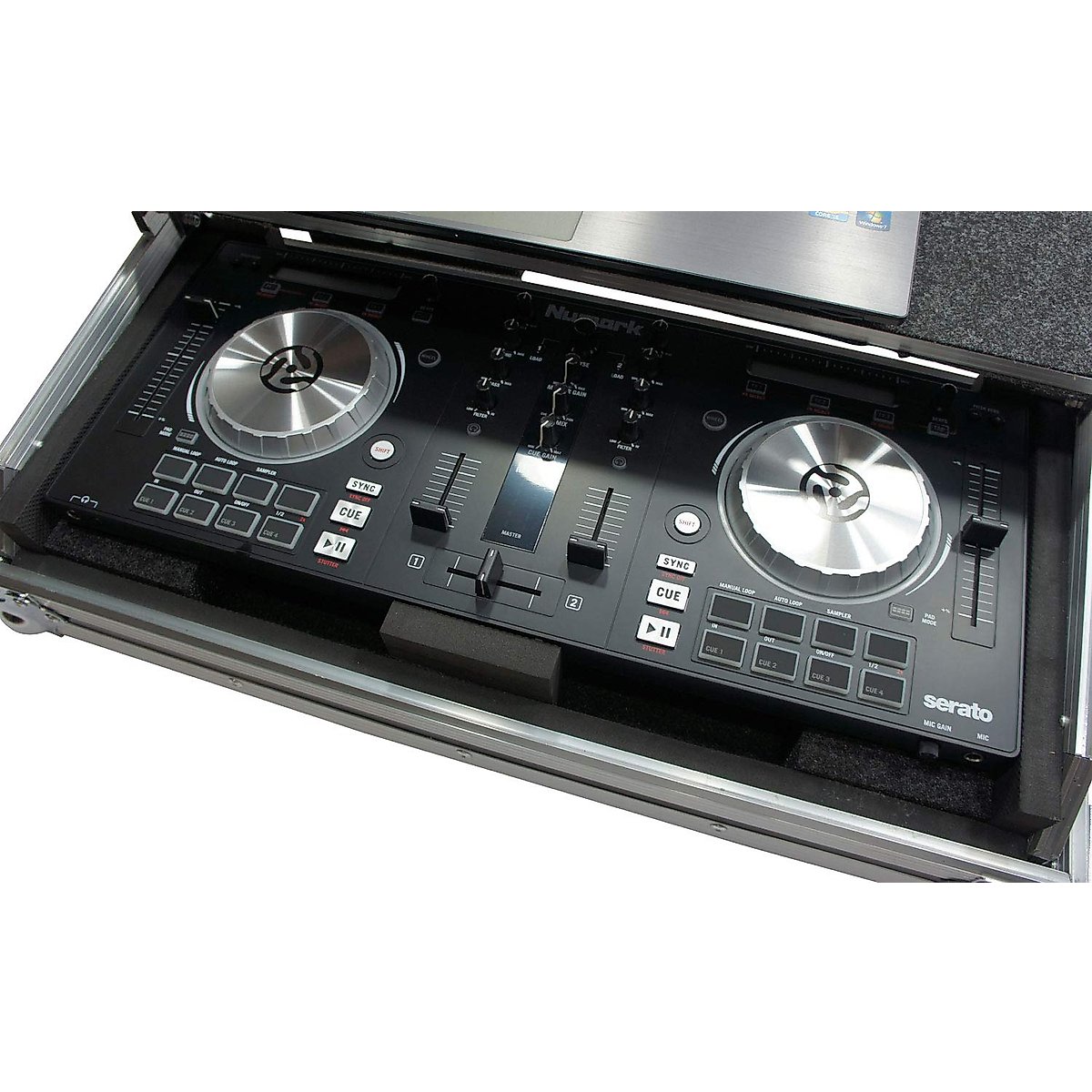 Harmony Audio HCMIXTRACKPRO3LT Flight Glide Laptop Stand DJ Case Compatible with Numark Mixtrack 3