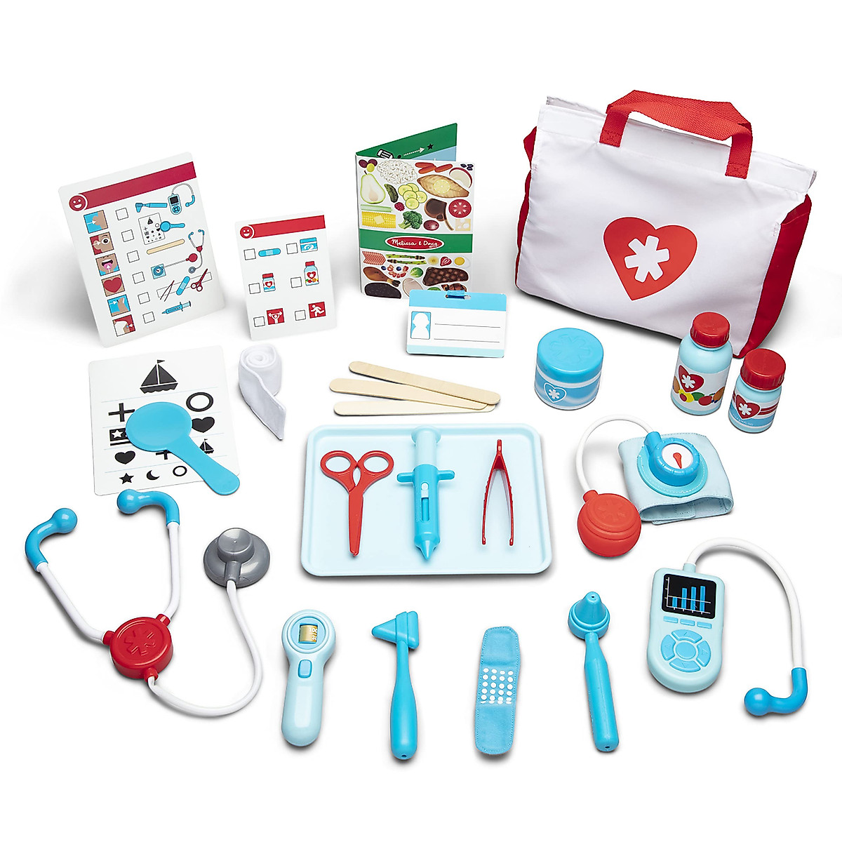 Melissa & Doug Get Well Doctor’s Kit Play Set – 25 Toy Pieces - Doctor Role Play Set, Doctor Kit For Toddlers And Kids Ages 3+