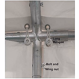 DELTA Canopies 20'x20' (FR) PVC Party Tent White,Commercial Fire Retardant Wedding Canopy,Outdoor Event Shelter,Residential Backyard Garden Gazebo,with Waterproof Top,Galvanized Steel Poles,Carry Bags