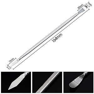 3pcs Metal Spudger Set Mobile Phone Opening Repair Pry Tool Double-ended Stainless Steel Thin Pry Bar Disassemble Hand Tool Kit for Electronics, Cell Phone, Laptop,tablets,ipad and Other Device