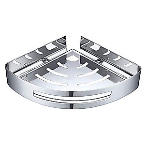 Aquaterior Bathroom Corner Shelf Wall Mounted Shower Caddy Stainless Steel Triangle Toilet Shower Shelf Organizer