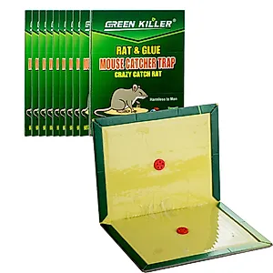 10-Pack Large Mouse Glue Traps with Enhanced Stickiness, Rat Snake Sticky Pad Board for House Indoor Outdoor, Easy to Set, Extra Large