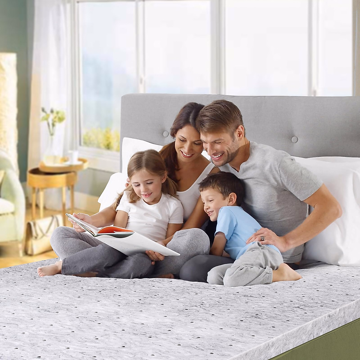 BedsPick Memory Foam Mattress Topper Twin 3 Inch, Foam Mattress Pad, Single Bed Toppers with Ventilation Holes