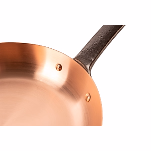 Cuisine Romefort | pure copper frying pan Ø 9.5 in, thick-walled | skillet made of solid copper without coating (Medium)