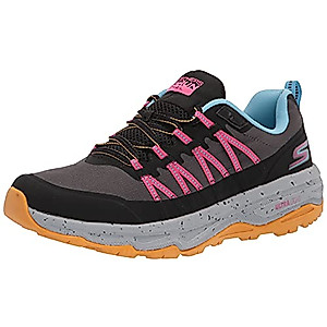 Skechers Women's GO Run Trail Altitude-River Sneaker, Black/Light Blue, 6