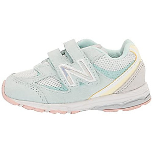 New Balance Kid's 888 V2 Hook and Loop Sneaker, Light Surf/Summer Fog/White, 7 Little Kid