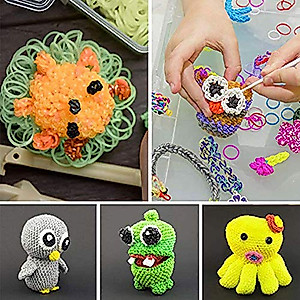 YITOHOP Loom Bands, Rubber Bands Bracelet Making Kit-Including 6000+ Loom Bands,200 S-Clips,15 Charms,100 Beads, and More DIY Arts Crafts Tools for 5+ Year Old Girls Boys Birthday Gift