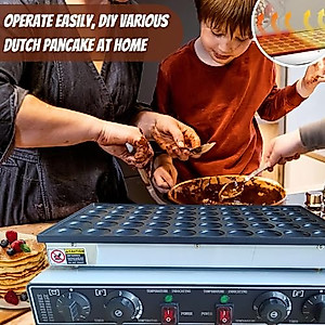 Cabinet Pancake Maker, 50PCS 1800W Commercial Electric Nonstick Waffle Maker Machine, 1.8 In Waffle Makers with 2 Thermostats & 2 Timers Separate Control for Home, Restaurant, Cafe, Bakery, Kitchen