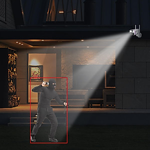 XMARTO 100% Wire-Free 4MP HD Solar Security Camera Wireless for Home Surveillance (All-Weather Solar Charge, AI Motion Detection, Spot Light and Siren, SD, NVR & Cloud Storage)