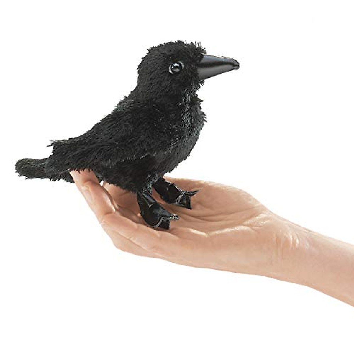 Folkmanis Mini Raven Finger Puppet, Multicolor (2698)