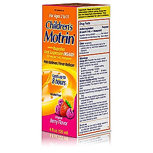 Children's Motrin Oral Suspension, Ibuprofen,Pain Relief, 4 Oz