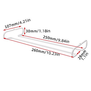 HOJLKLD Wine Glass Rack, 2 Pack Metal Stemware Rack Under Cabinet Wine Glass Holder for Kitchen And Bar (White)