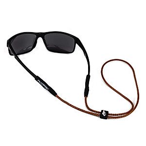 Pilotfish Leather Sunglasses Strap - Glasses Retainer Cord for Men or Women, Secure Chain Eyeglass or Sunglass Holder (Tortoise)
