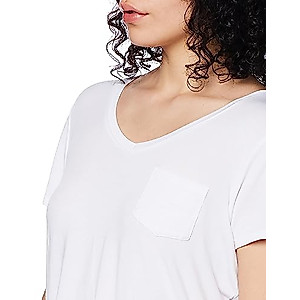 prAna Women's Foundation Short Sleeve V-Neck T-Shirt, White, Small