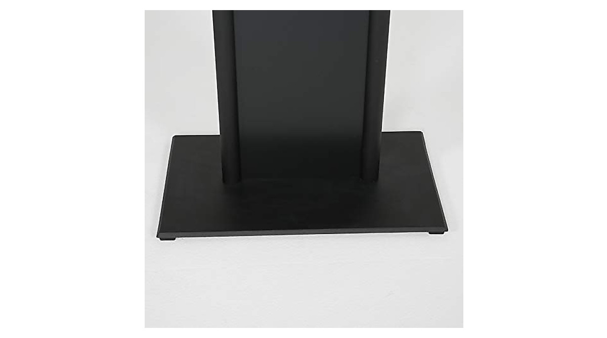 M&T Displays Tempered Glass Lectern - Elegant Floor Stand for Events