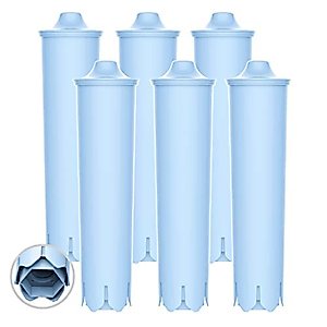EcoAqua Replacement Filter, Replacement for Jura® Clearyl/Claris Blue Capresso® Clearyl Coffee Machine Water Filter, Pack of 6