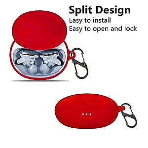 Ankersaila Case Compatible with Anker Liberty 3 Pro, Soft Silicone Scratch/Shock Resistant Protective Case Cover (Red Colour)