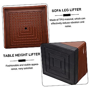 DOITOOL Bed Foot Booster Coaster Furniture Sofa Risers Lift Furniture Riser Table Lift Foam Flooring Foam Couch Bed Lifts Heavy Duty Desk Lifts Furniture Heightening Cushion Brown Casters