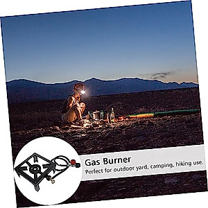 BESPORTBLE Furnace Backpack Stove Gas Grill Portable Folding Stove Grill Accessories Hibachi Grill Outdoor Gas Stove Camping Stove Camping Cooking Stove Gas Burner Burning Wood Hose Regulator