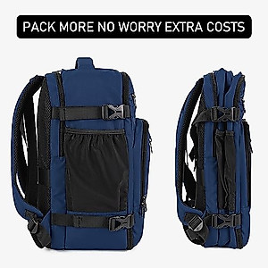 ECOHUB 16'' Travel Backpack For Women Men Airline Approved Personal Item Travel Bag Travel Essentials Laptop Backpack Casual Daypack Small Hiking Backpack Lightweight Waterproof Backpack, Blue