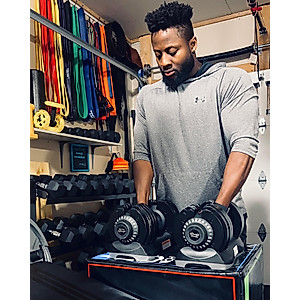 Ativafit 27.5 LBS/66LBS/88LBS Adjustable Dumbbell Set with Anti-slip Handle 12 In 1 Quick Dial Adjustment Weights With Safety Locking Button Space Saving Strength Training for Full Body Home Gym Workout