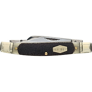 Old Timer 34OTB Genuine Bone Middleman 5.6in S.S. Traditional Folding Knife with 2.4in Clip Point and Bone Handle for Outdoor, Hunting, Camping and EDC