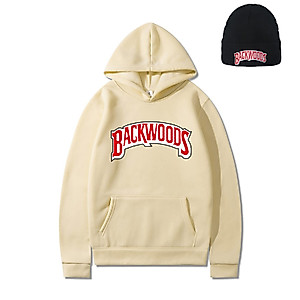 Vesnish Unisex Backwoods Hoodie - Casual Pullover Sweatshirt with Hat (khaki, XL)