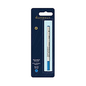 Waterman Rollerball Refill for Rollerball Pens, Fine point, Blue ink (540961)