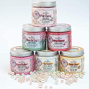 Bella & Bear Rose & Ivy Body Scrub - Vegan & Cruelty-Free Oil-Free Exfoliator | Polish Your Skin to Perfection | 6.7oz of Floral Bliss for All Women