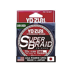 Yo-Zuri Super Braid 300 Yard Spool Dark Green 20LB