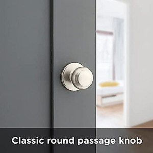 Kwikset 92001-572 Cove Passage Hall/Closet Knob In Satin Nickel