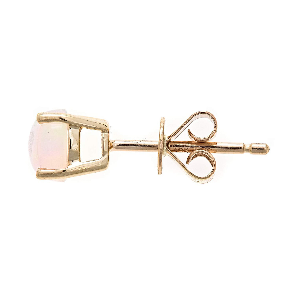 Gin & Grace 10K Yellow Gold Natural Ethiopian Opal earrings for women | Ethically, authentically & organically sourced (round-cut) shaped opal hand-crafted jewelry for her | Opal Earrings for women