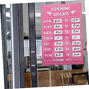 Ciieeo 3pcs business hours sign hours of operation signs open signs for business store open signs business hours door closed open hour labels neon open sign variable customize office pvc