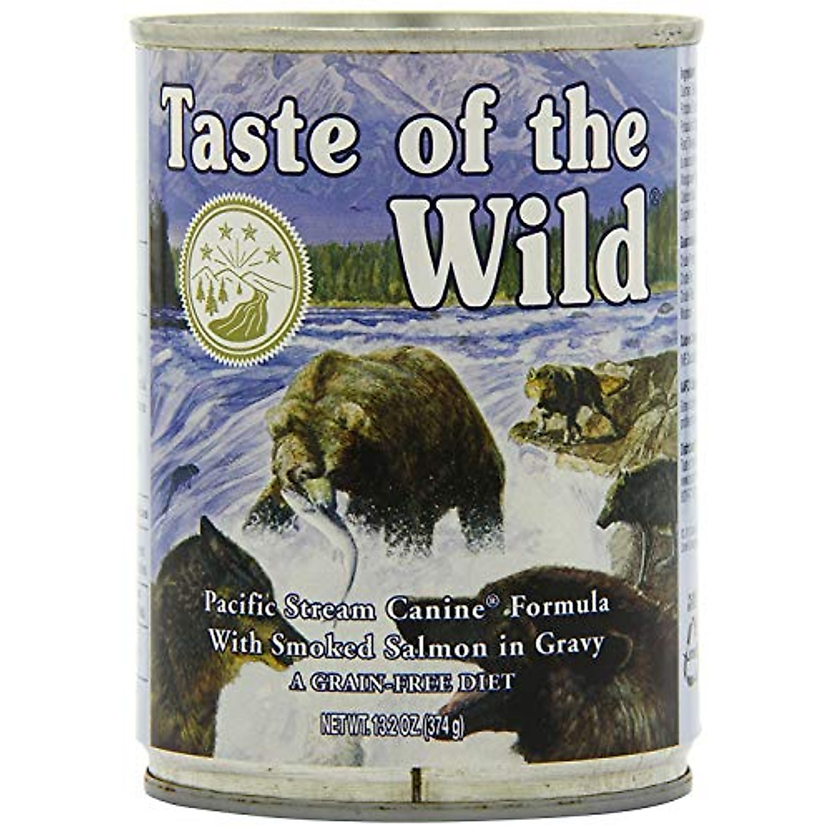 Taste of the Wild Grain-Free Canned Dog Food Variety Pack - Wetlands, Pacific Stream, High Prairie, and Sierra Mountain Pack of 12, 13.2 ounce cans by Taste of the Wild